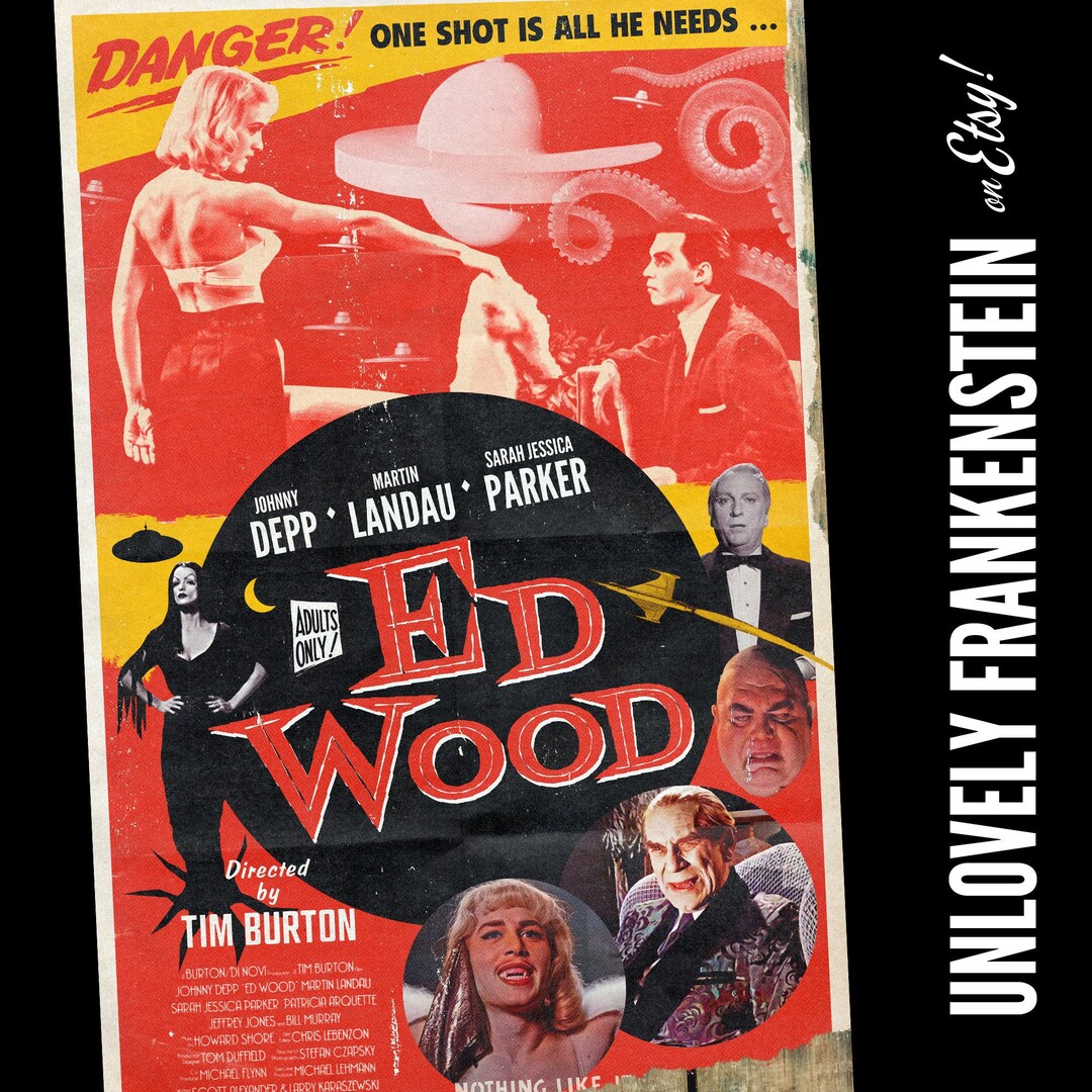 Tim Burton's ed Wood as an Ed Wood Movie 11x17 Art Print - Etsy