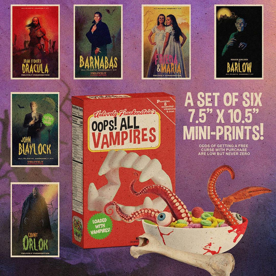 OOPS! ALL VAMPIRES! Set of 6 Mini-prints - Etsy