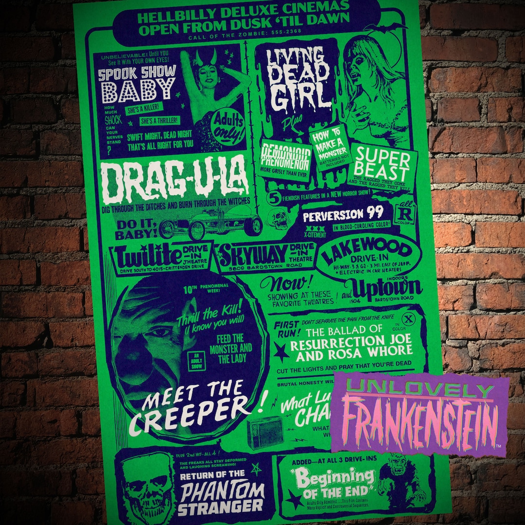 Rob Zombie Art Print: Hellbilly Deluxe Movie Listings | 11x17 Art Print ...