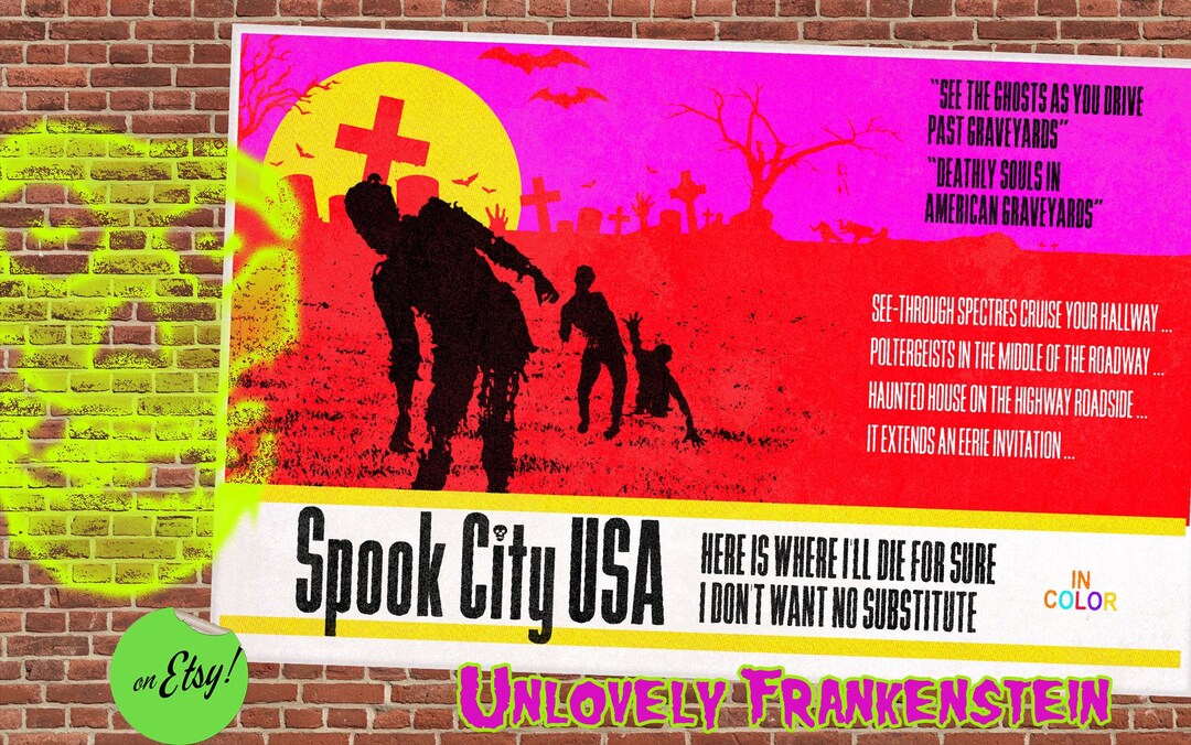 Spook City USA Misfits Typography Print 11x17 Art Print - Etsy