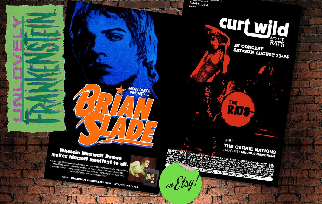 Velvet Goldmine Posters, Curt Wild and Brian Slade Bundle | 11x17 Art ...