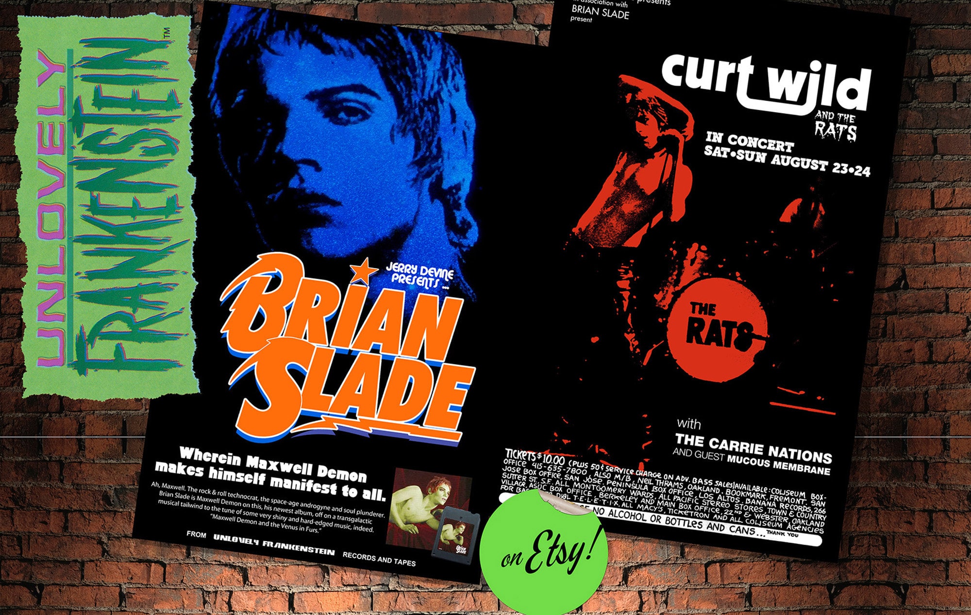Velvet Goldmine Posters Curt Wild and Brian Slade Bundle - Etsy