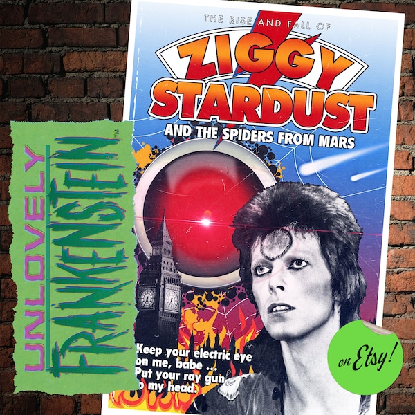 Ziggy Stardust and the Spiders From Mars Poster - Etsy