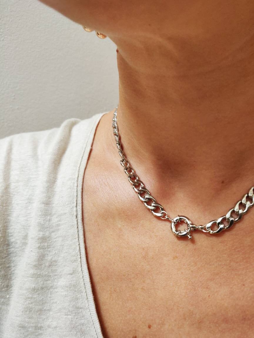 Collier grosse maille femme - Etsy France