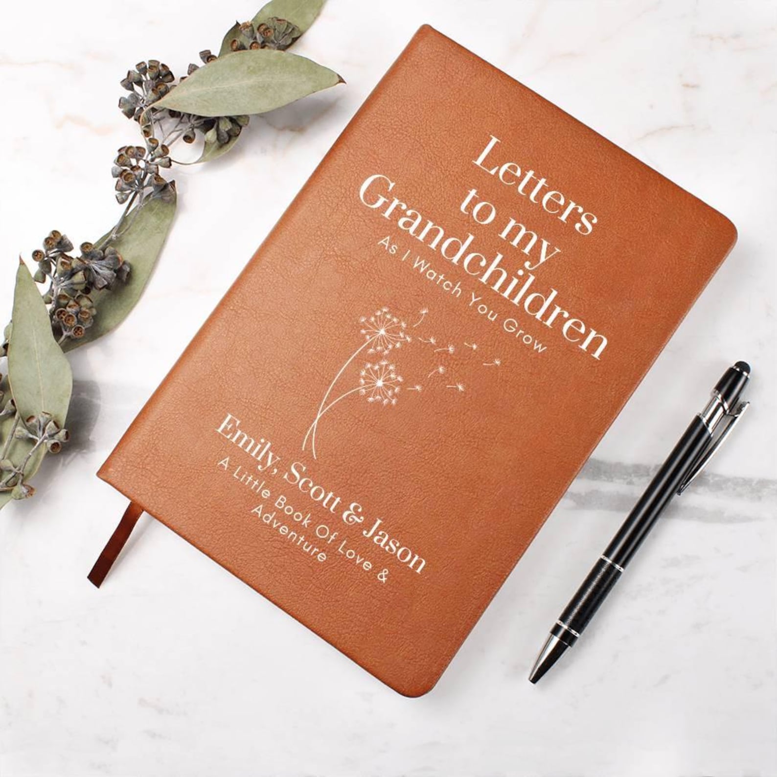 Letters to My Grandchildren Personalized Vegan Leather Journal, Legacy ...