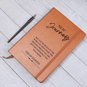 New Journey Leather Journal, Retirement Gifts, Retirement of Coworker ...