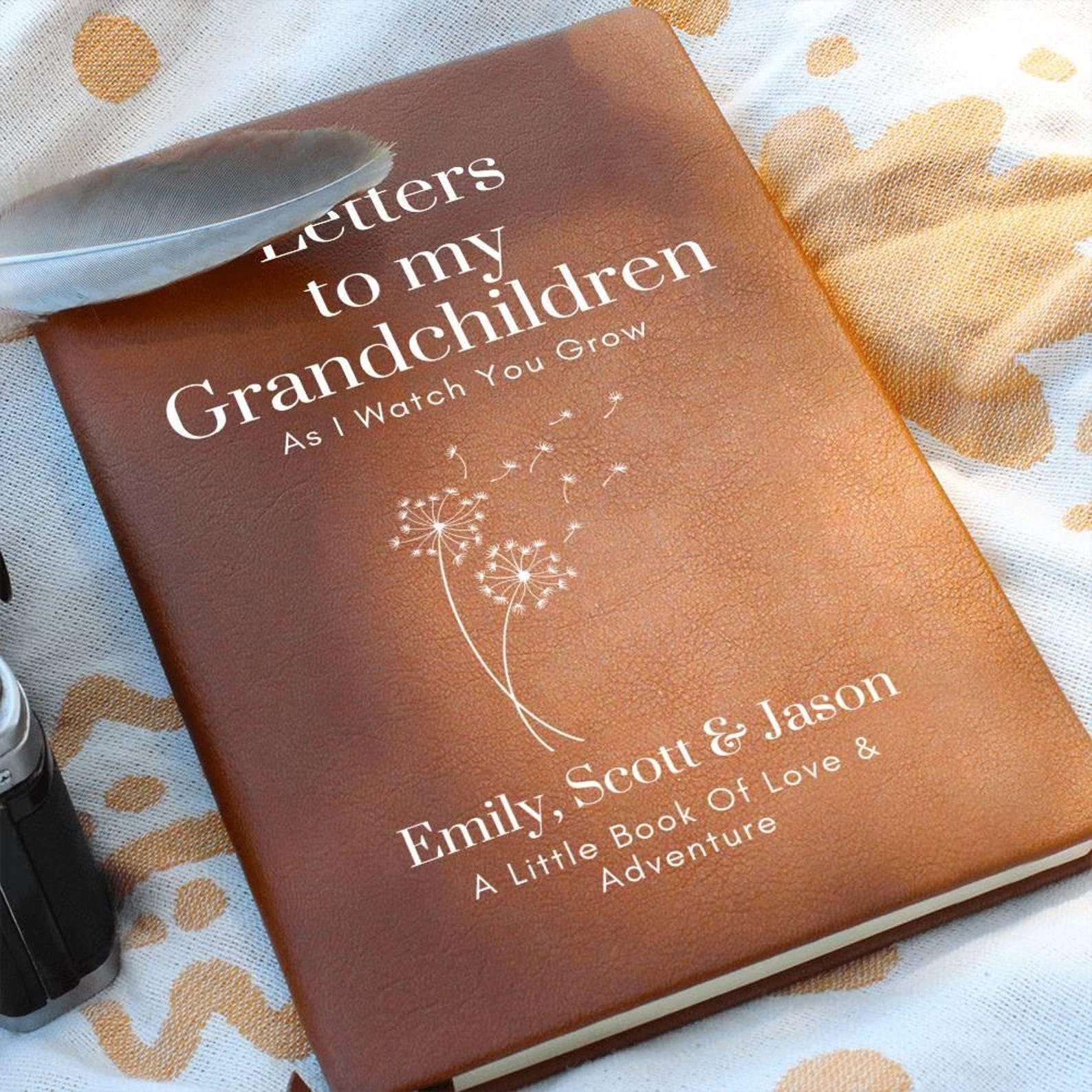 Letters to My Grandchildren Personalized Vegan Leather Journal, Legacy ...