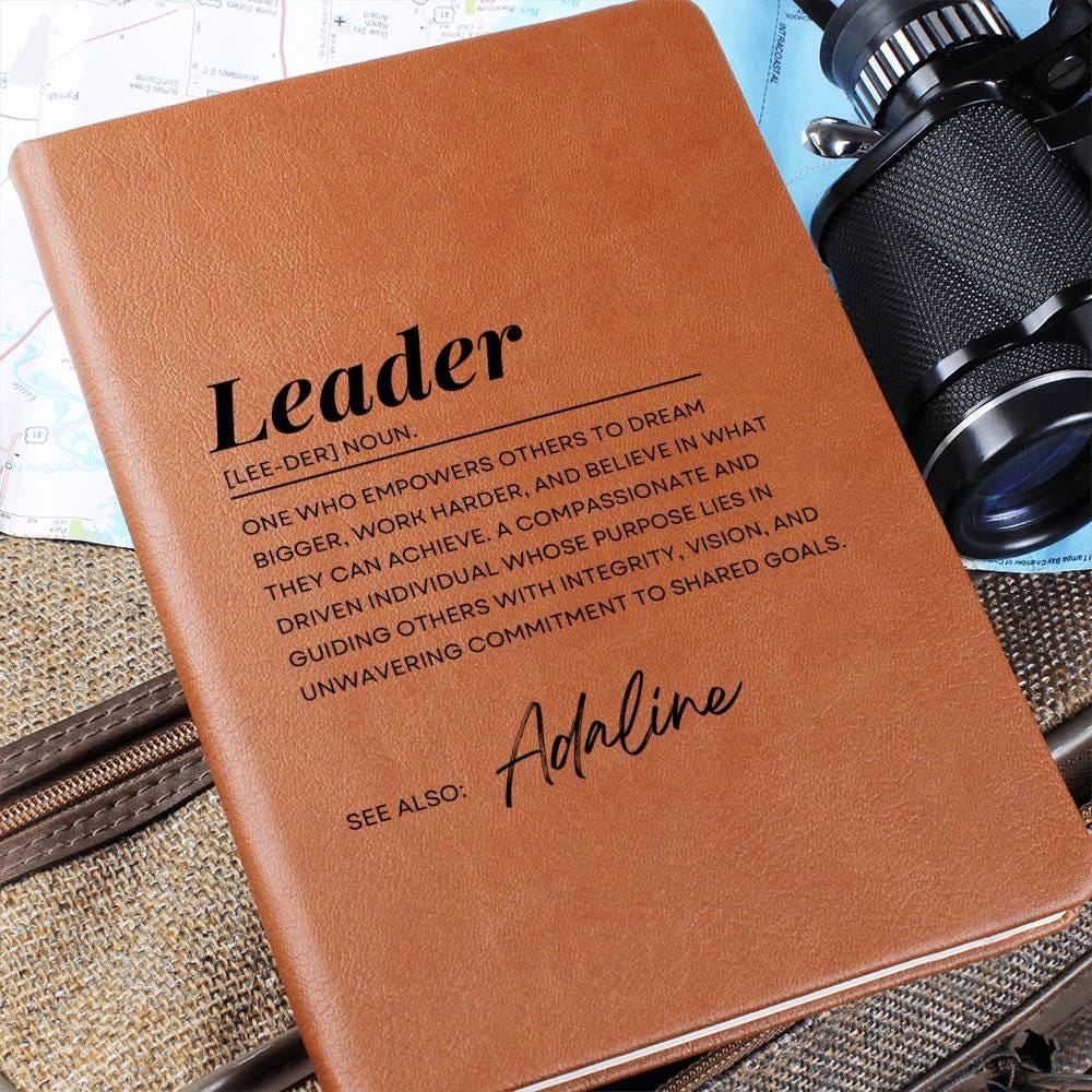 Leader Journal, Personalized Vegan Leader Journal Gift, Leader ...