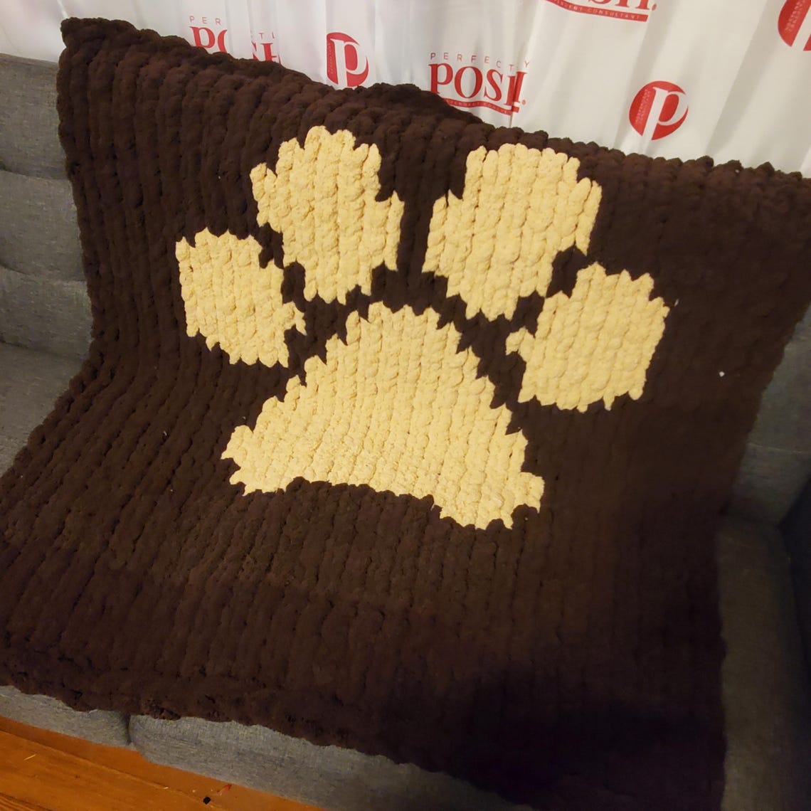 Chunky Hand Knitting PATTERN - Paw Print - Etsy