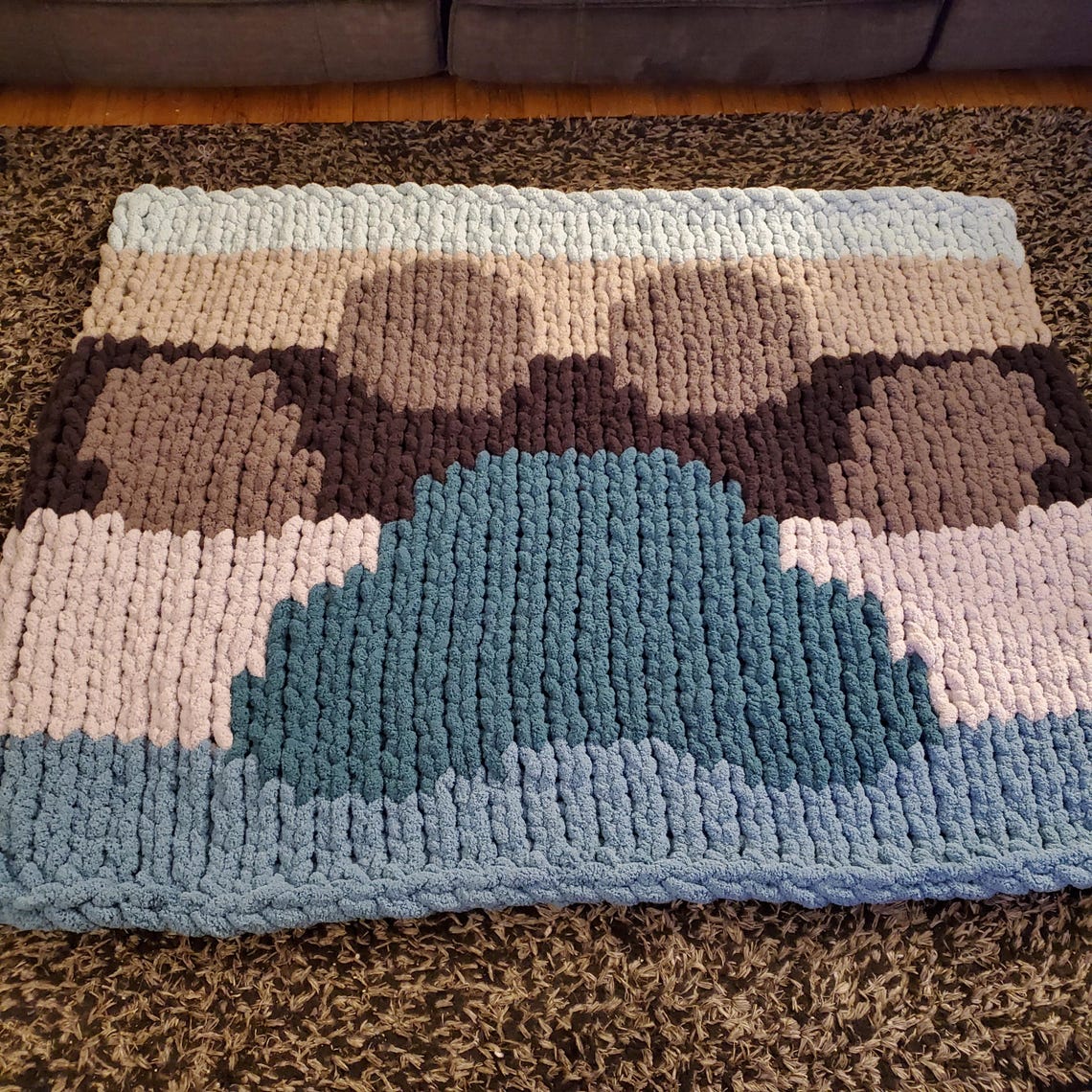 Chunky Hand Knitting PATTERN - Paw Print - Etsy
