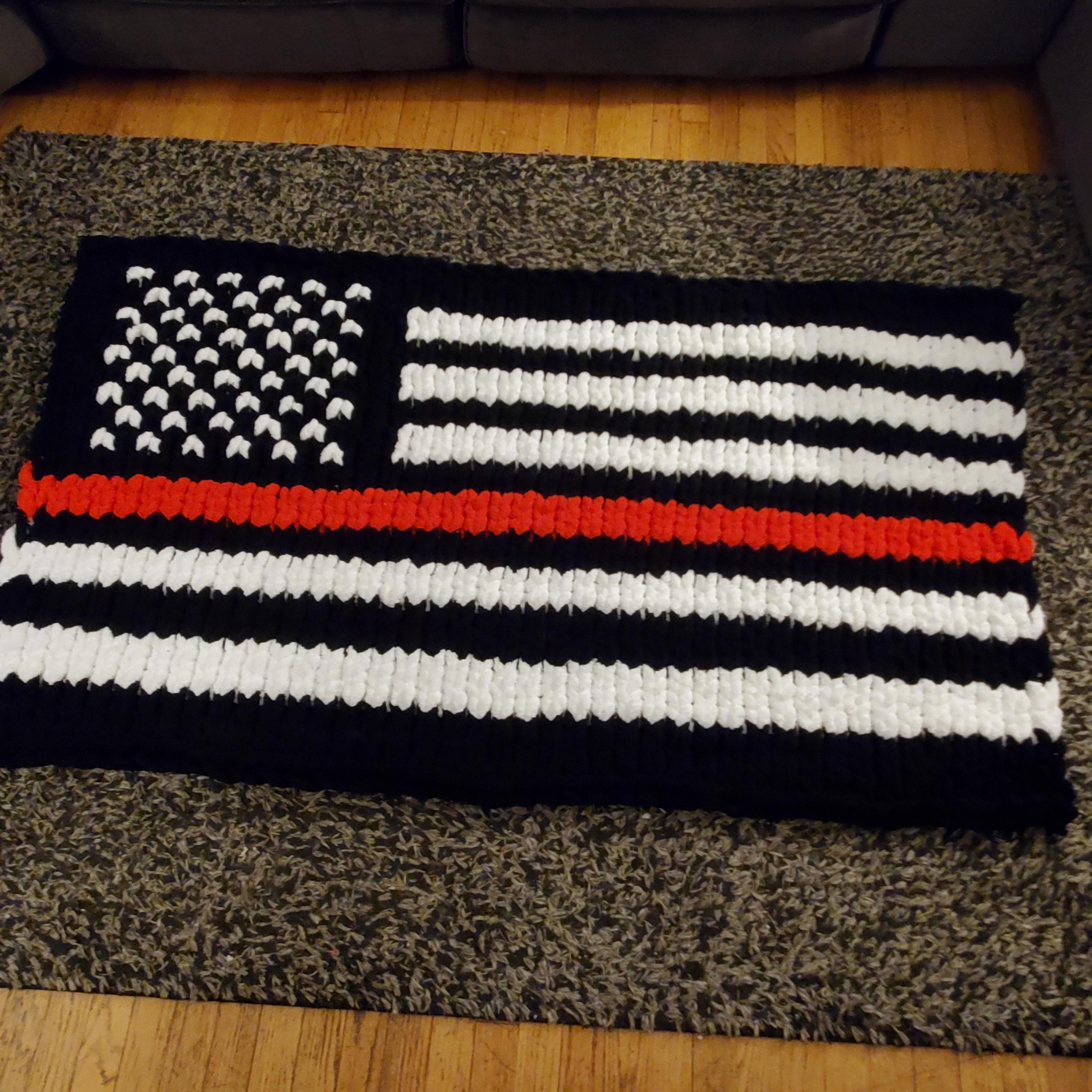 Chunky Hand Knitting PATTERN- Thin Line Flag - Etsy
