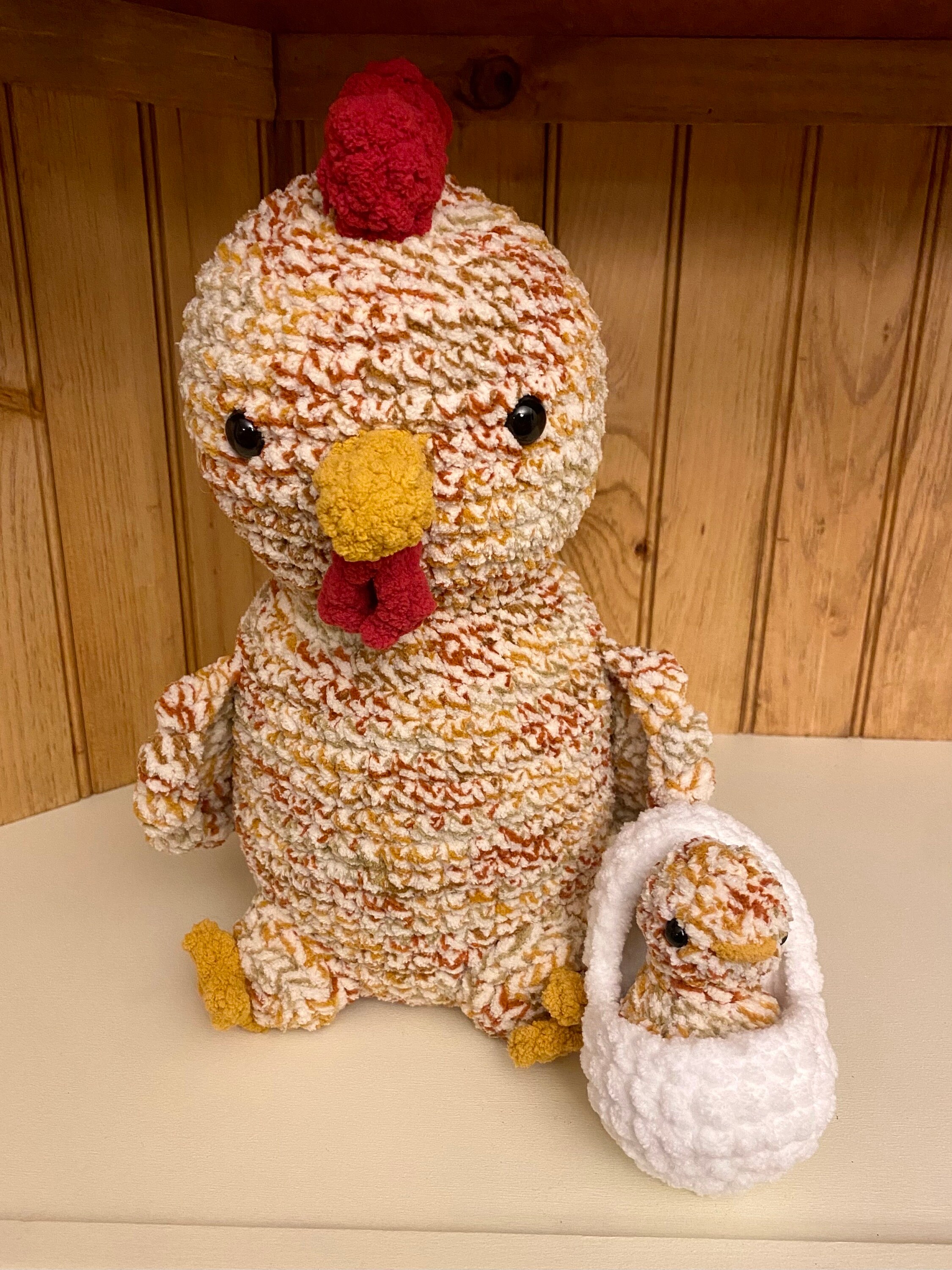 Crochet Chicken Plushie With Egg and Chick Inside - Etsy