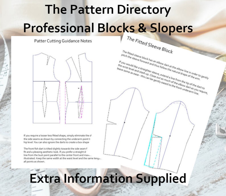 PDF Fitted Blouse Block & Fitted Sleeve Size 8 UK 4 USA and 36 Eu ...