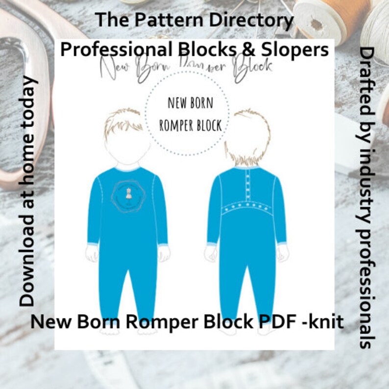 Romper Block Sloper New Born Age 0 53 to 56 suitable for 4 Way Stretch ...