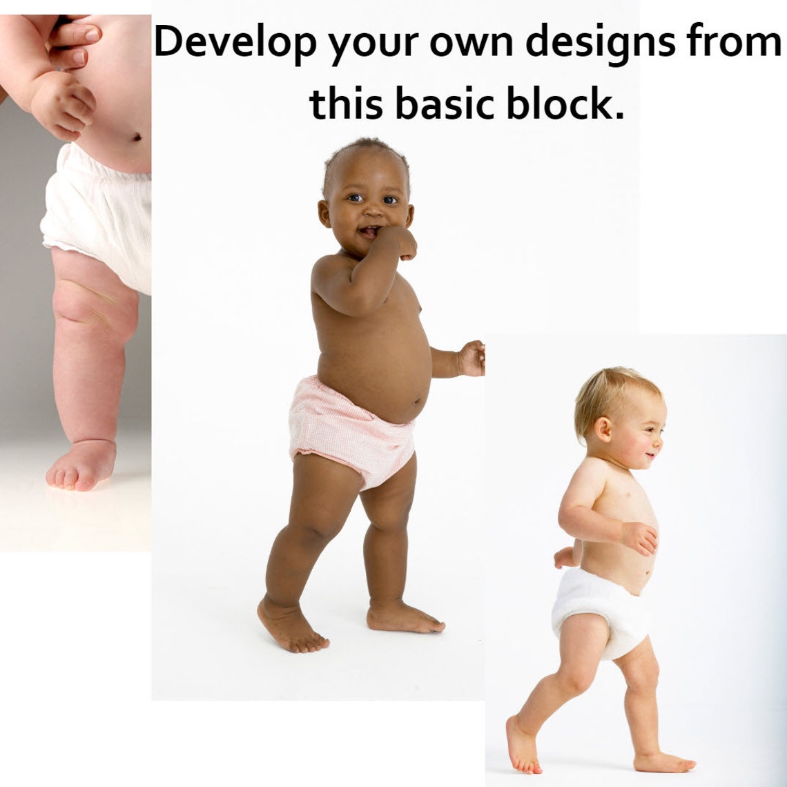 Nappy / Diaper Cover Sloper basic Block 18 Months height 86cm both Cm ...