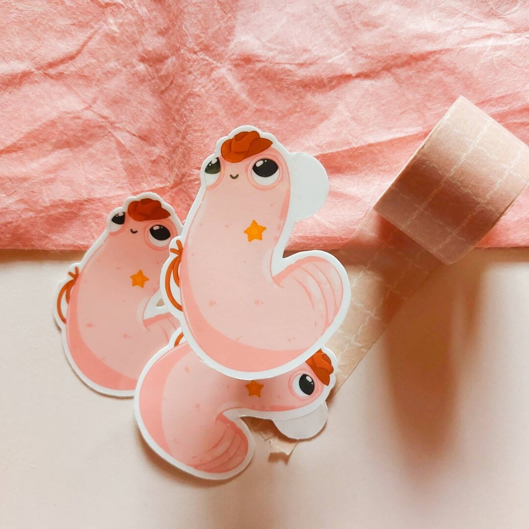 Cowboy Worm Vinyl Sticker, Worm Laptop Decal, Water Bottle Sticker ...