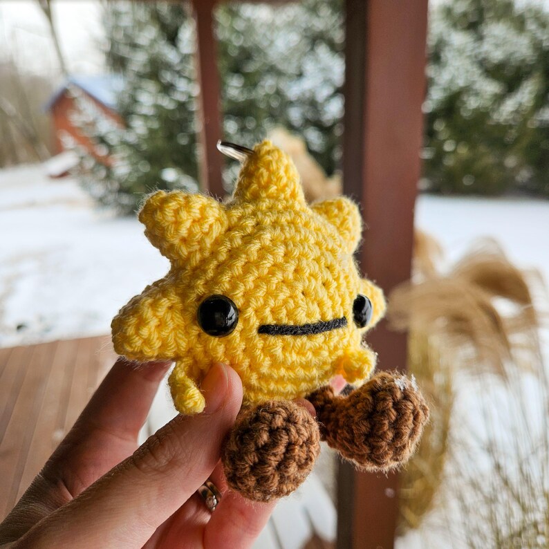 Amuseables Sun Keychain Crochet PATTERN, Sun Bag Charm Crochet Pattern ...