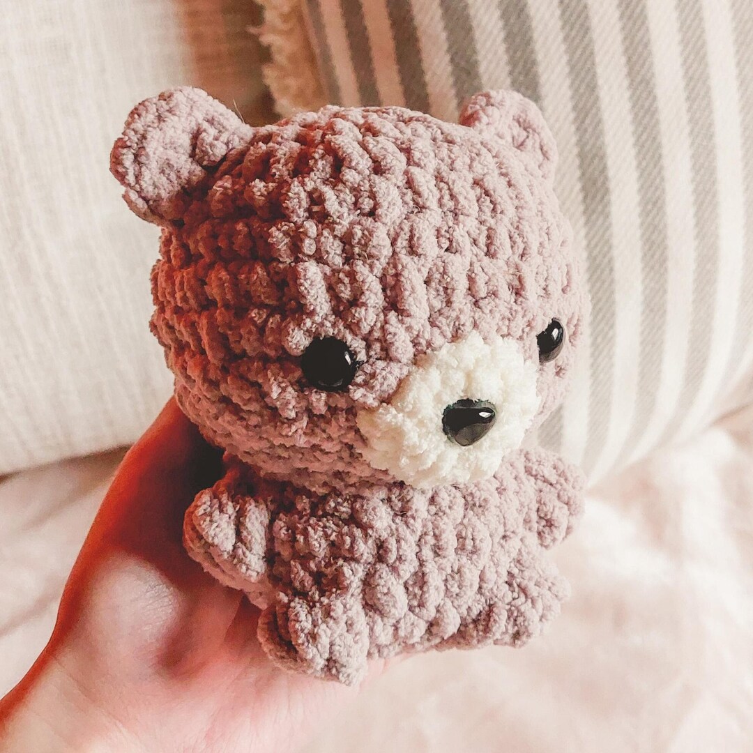 CUSTOM Teddy Bear Plushie, Personalized Crochet Bear, Crochet Stuffed ...