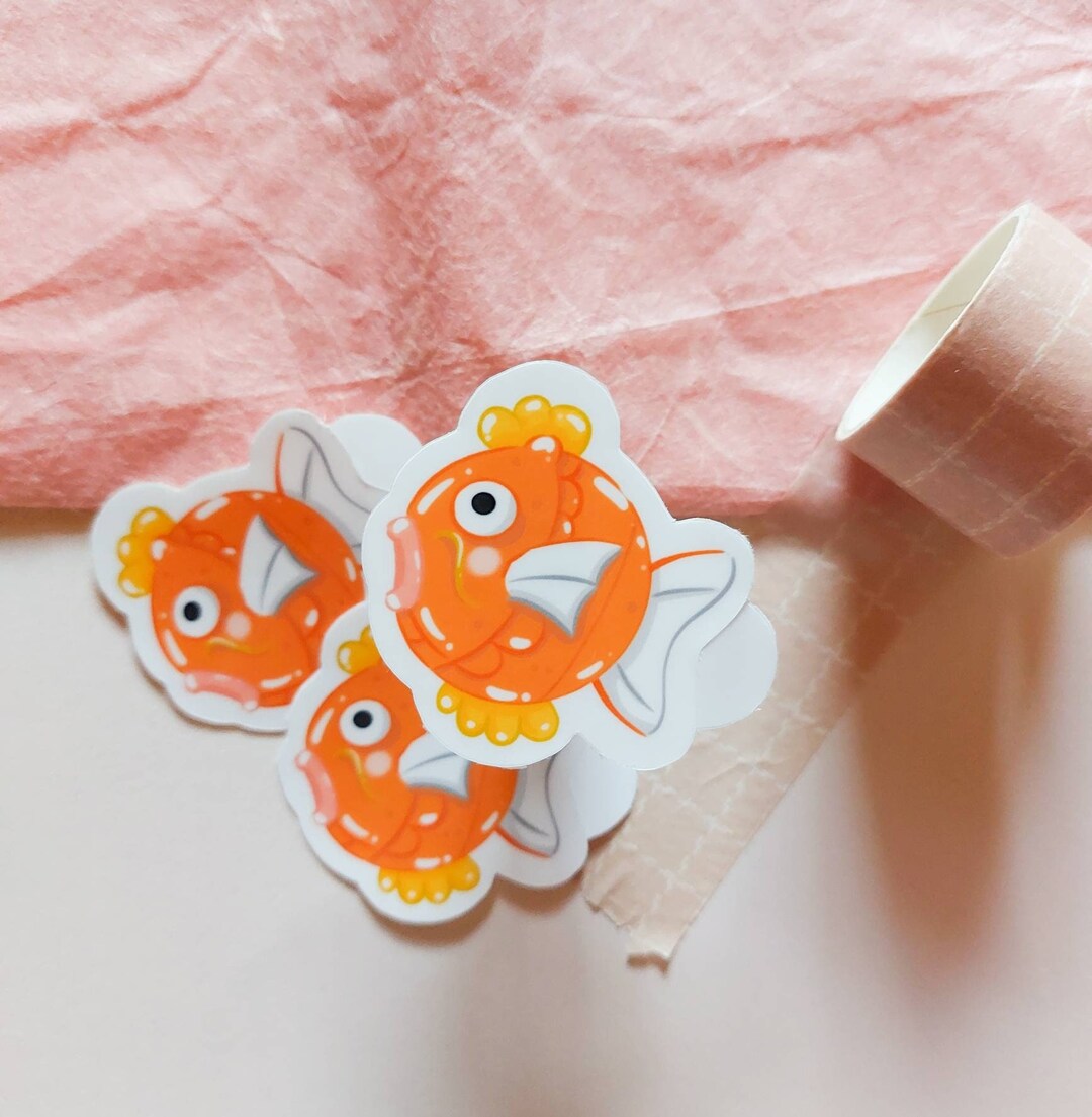 Magikarp Vinyl Sticker, Laptop Decal, Water Bottle Sticker, Kindle ...