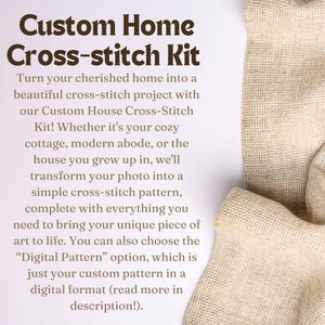 Custom House Cross-stitch Kit, Personalized Home Cross-stitch Bundle ...