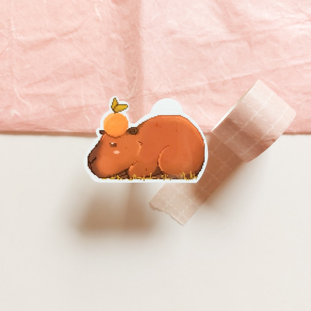 Capybara Vinyl Sticker, Rodent Laptop Decal, Water Bottle Sticker ...