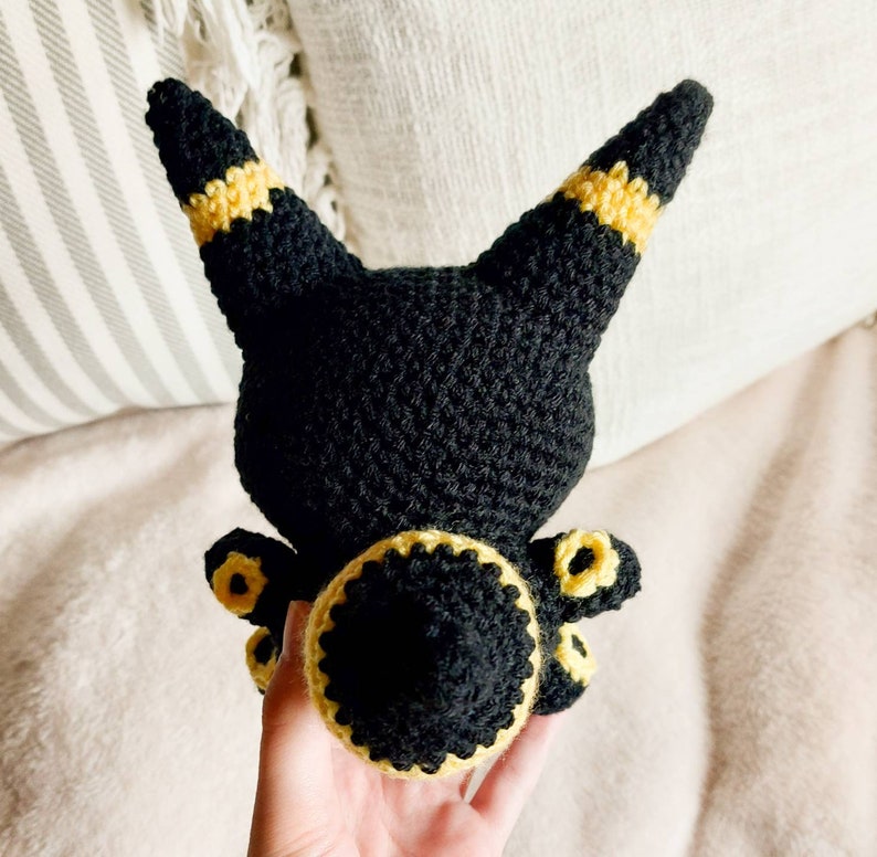 Umbreon Amigurumi Plushie, Handmade Pokemon Eevee Evolution Stuffed ...
