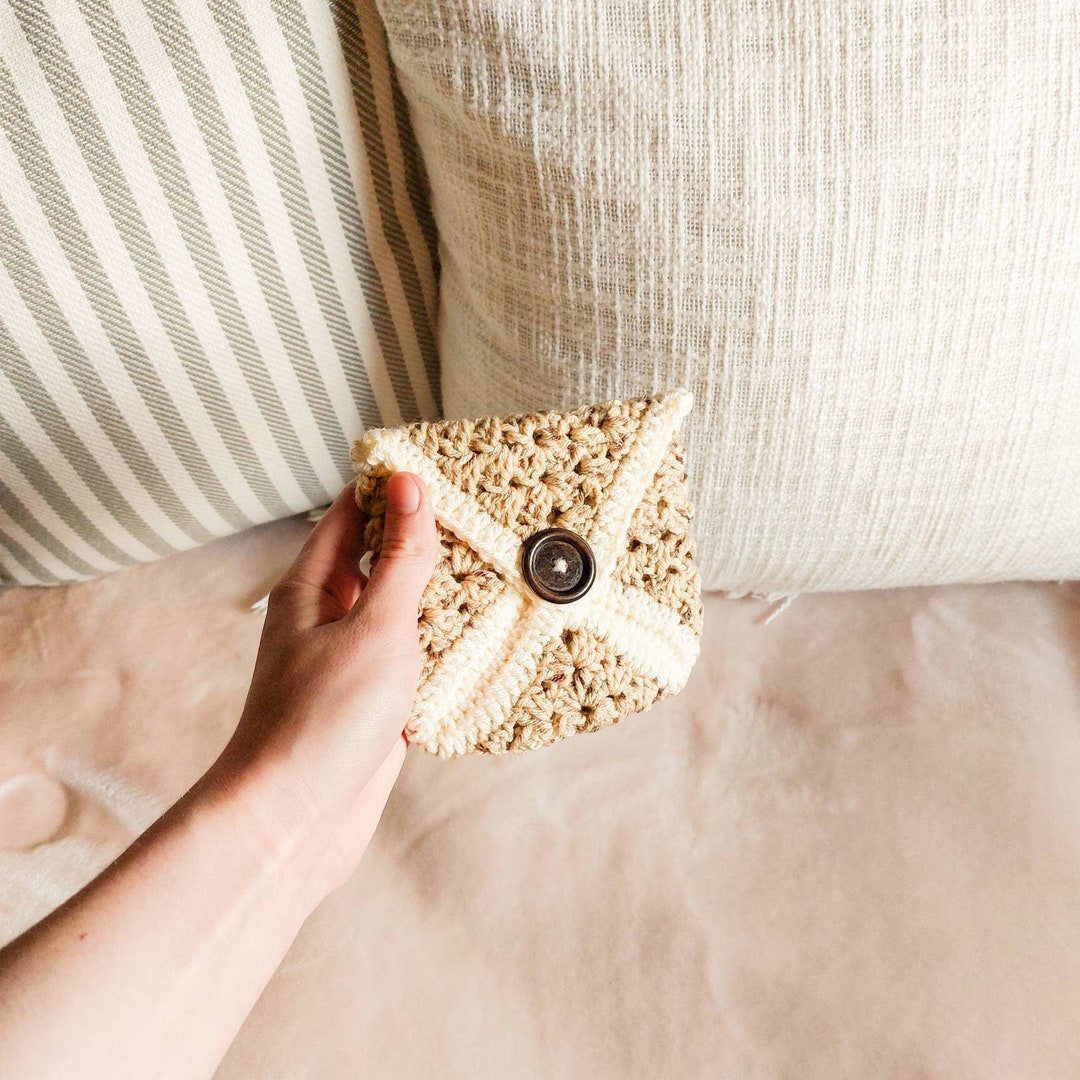Crochet Granny Square Pouch, Handmade Coin Purse, Amigurumi Trinket Bag ...