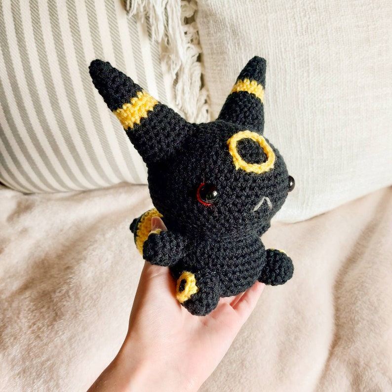 Umbreon Amigurumi Plushie, Handmade Pokemon Eevee Evolution Stuffed ...