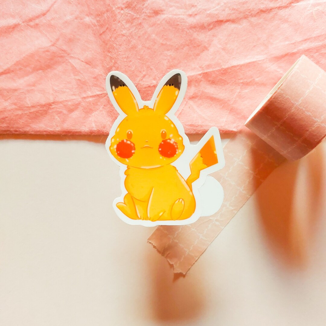 Pikachu Vinyl Sticker, Laptop Decal, Water Bottle Sticker, Kindle ...