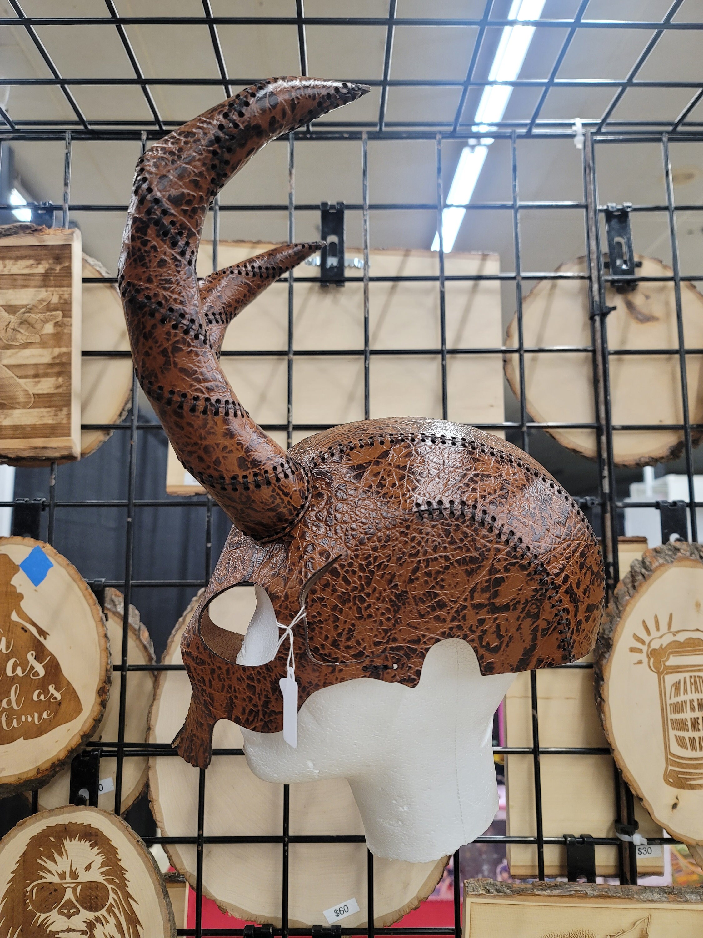 Leather Skull and Horns Mask - Etsy