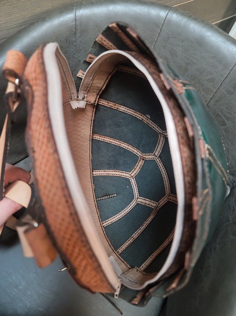 Handmade Leather Turtleshell Style Back Pack - Etsy