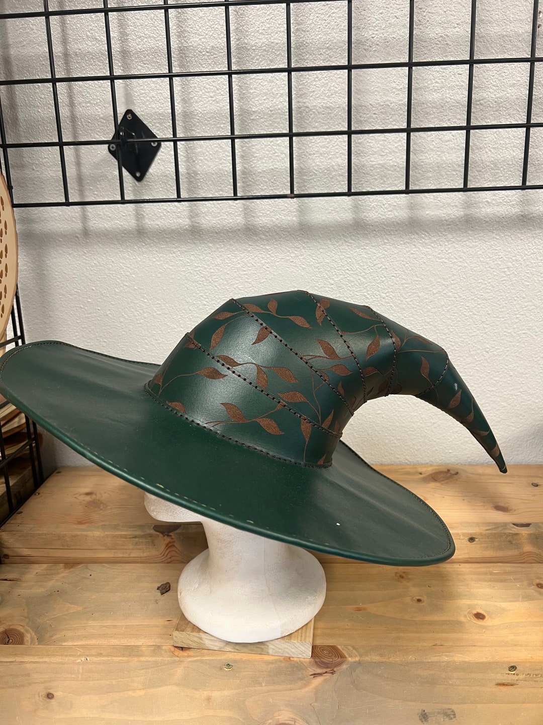 Handmade Leather Wizard Hat With Engraving - Etsy