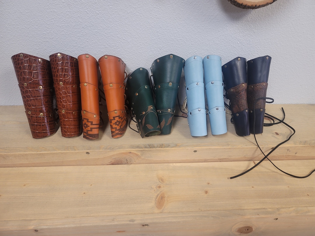 Tiered Leather Arm Bracers - Etsy