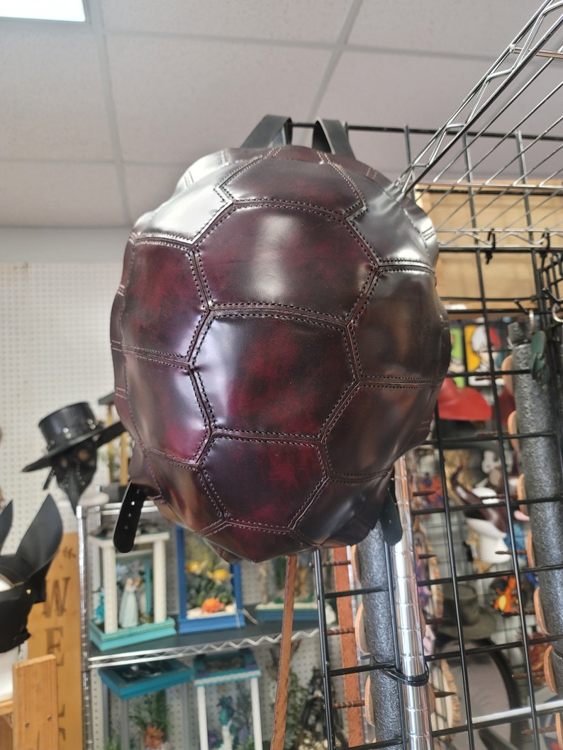 Handmade Leather Turtleshell Style Back Pack - Etsy