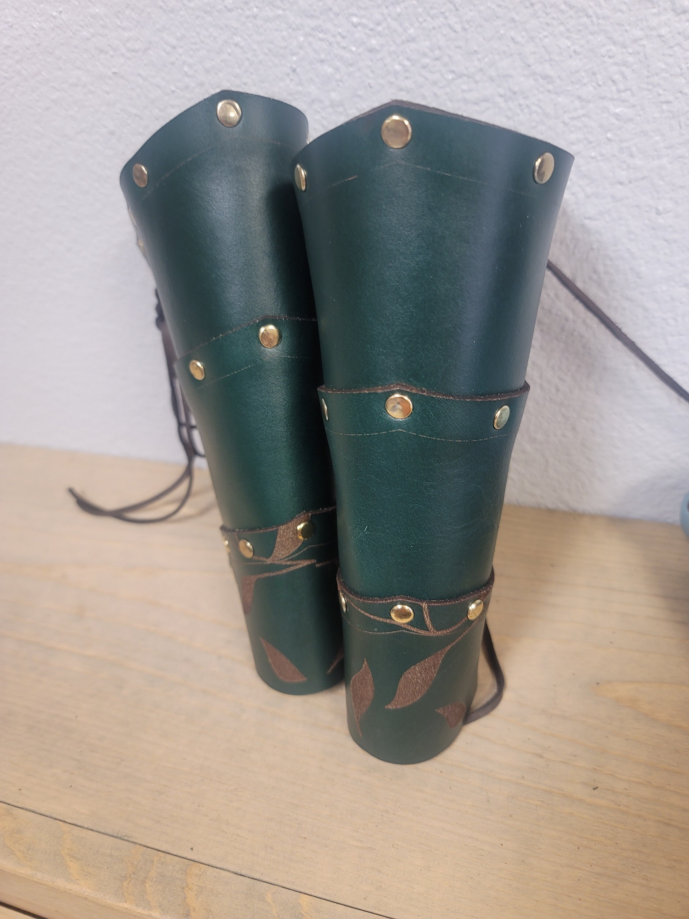 Tiered Leather Arm Bracers - Etsy