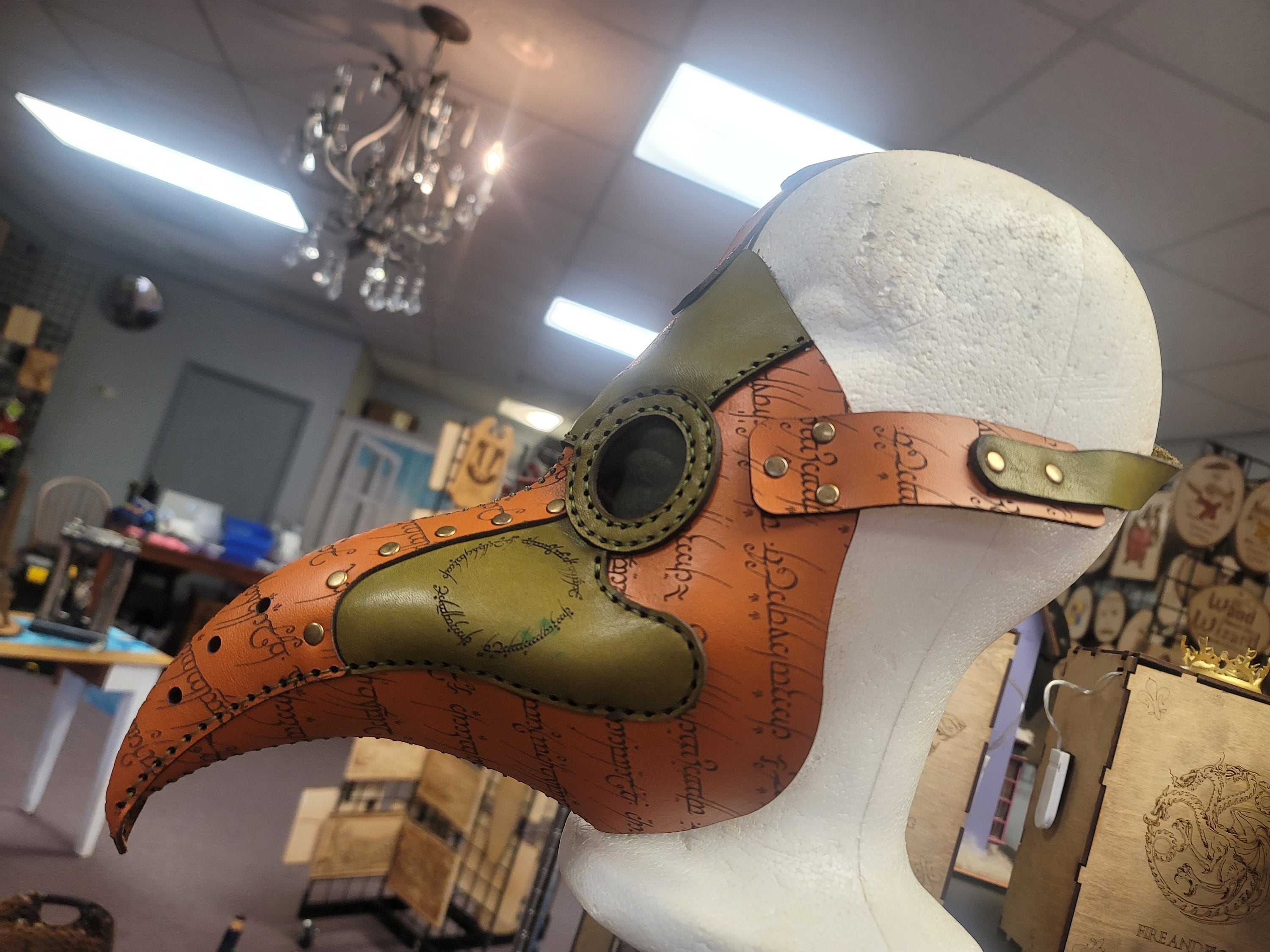 Flat Lense Style Leather Plague Doctor Mask - Etsy
