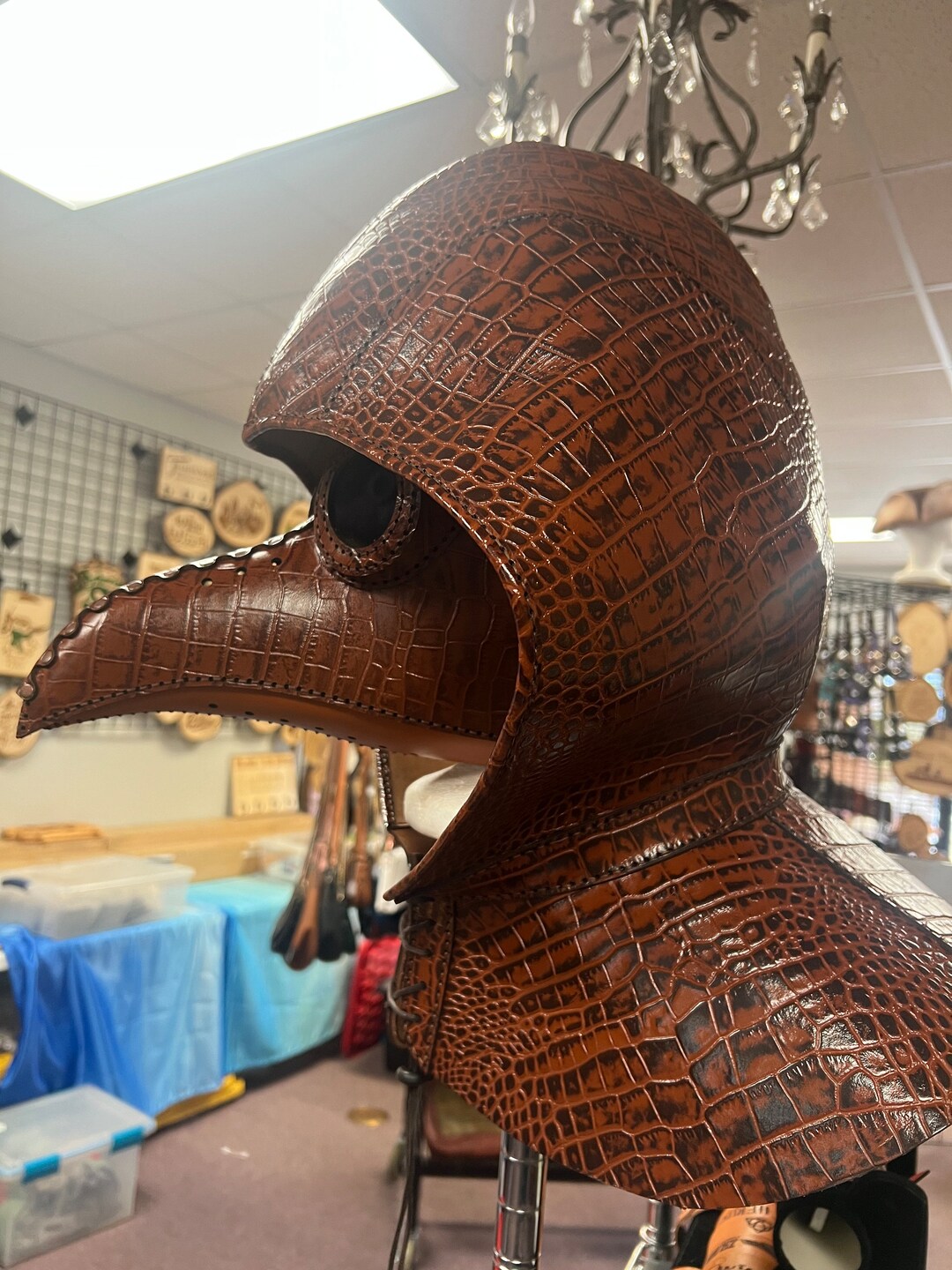 Handmade Leather Plague Doctor Mask and Hood - Etsy