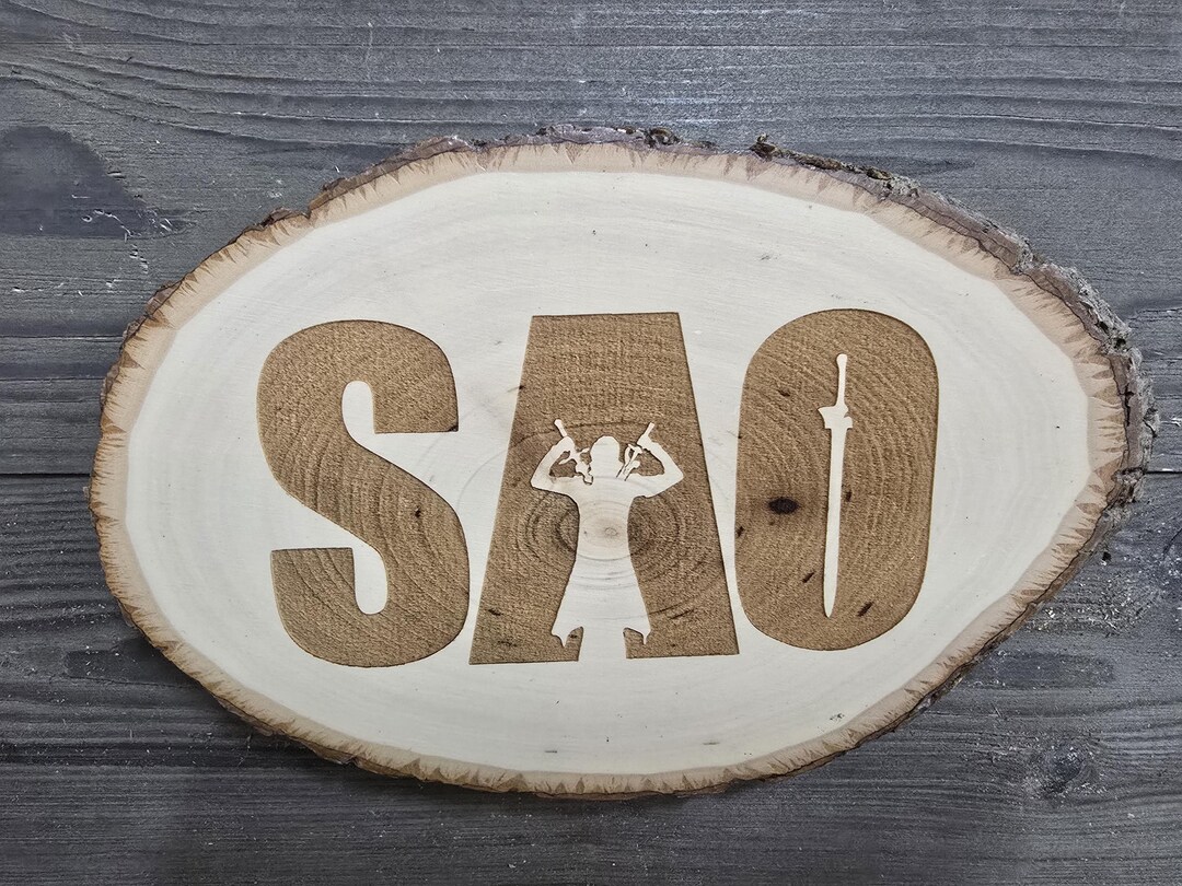 SAO Logo Artwork (laser Engraved Wood Art) - Etsy