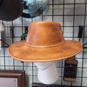 Leather Outback Cowboy Hat - Etsy
