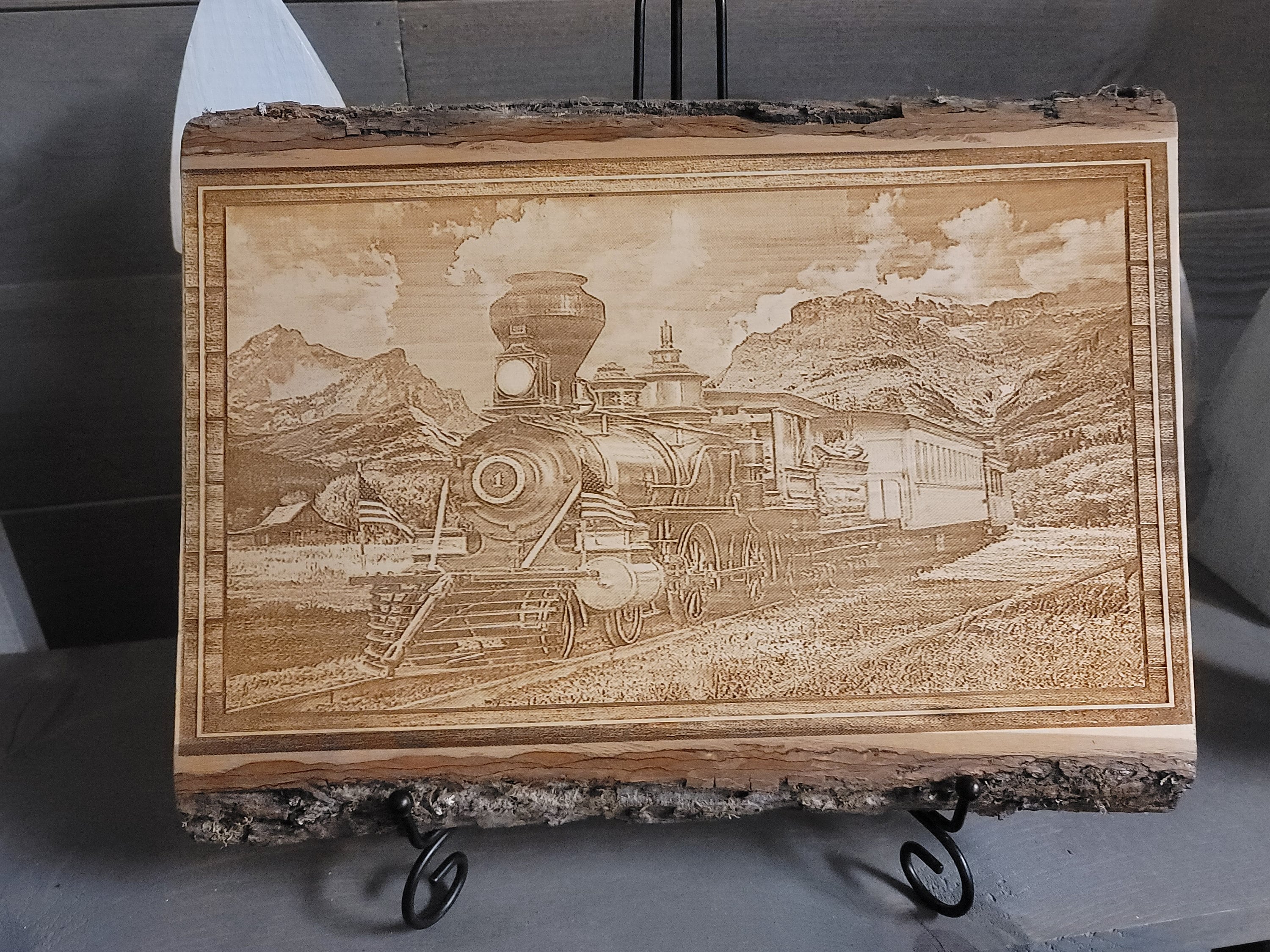 3d Illustration Train Laser Engrave. - Etsy