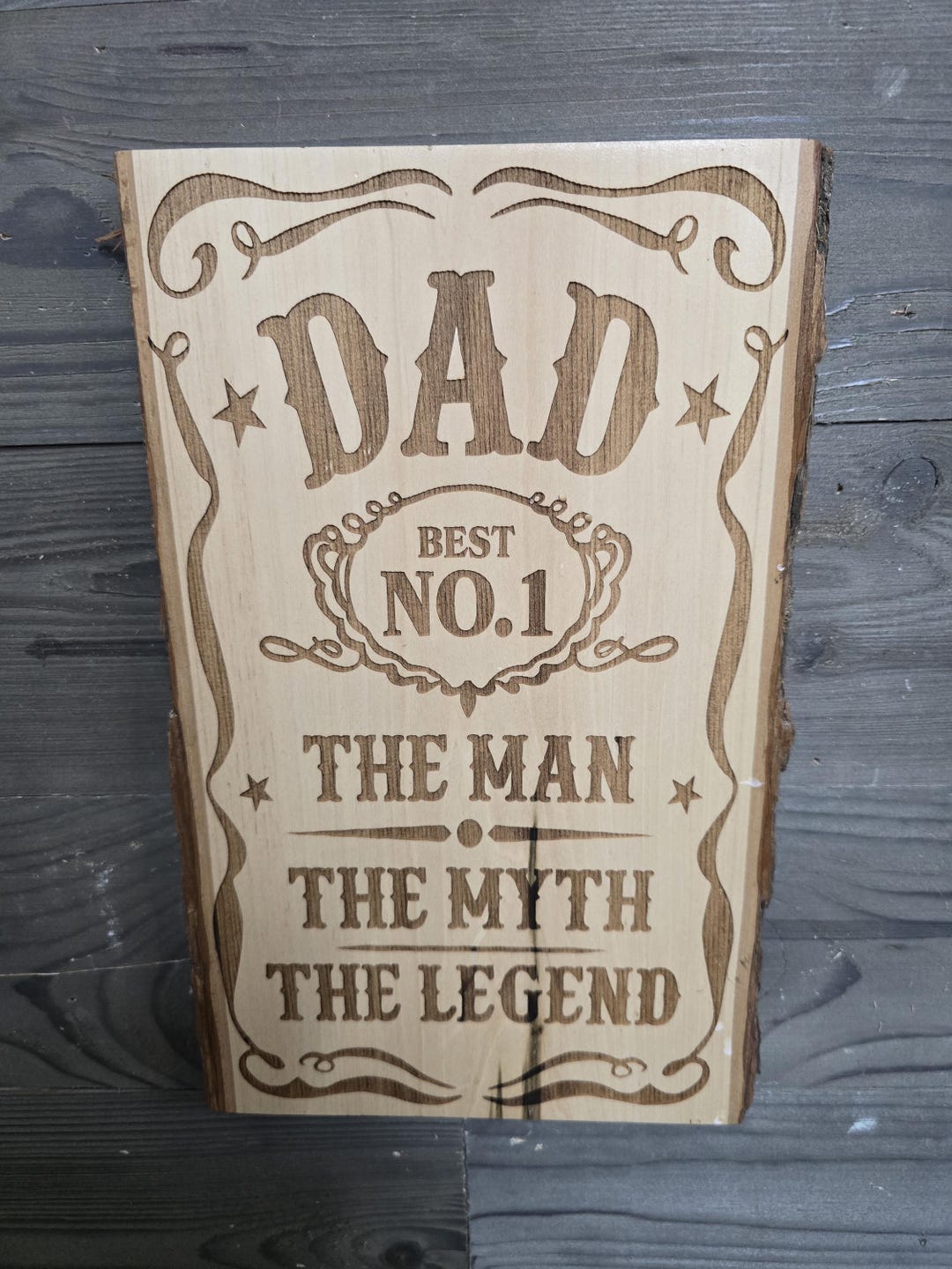 Dad, the Man, the Myth, the Legend Artwork (laser Engrave Wood Art) - Etsy