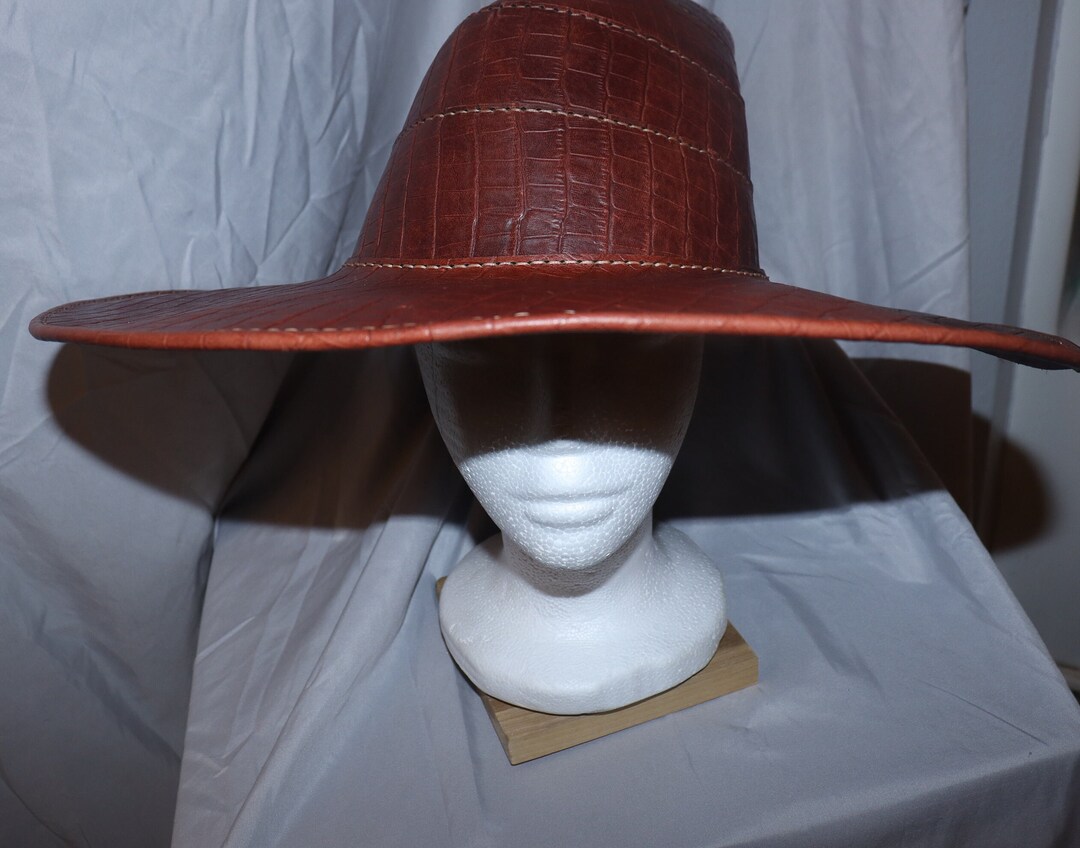 Croc-embossed Leather Wizard Hat - Etsy