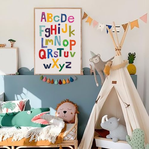 Alphabet Nursery Art Print DIGITAL DOWNLOAD Nursery Decor - Etsy