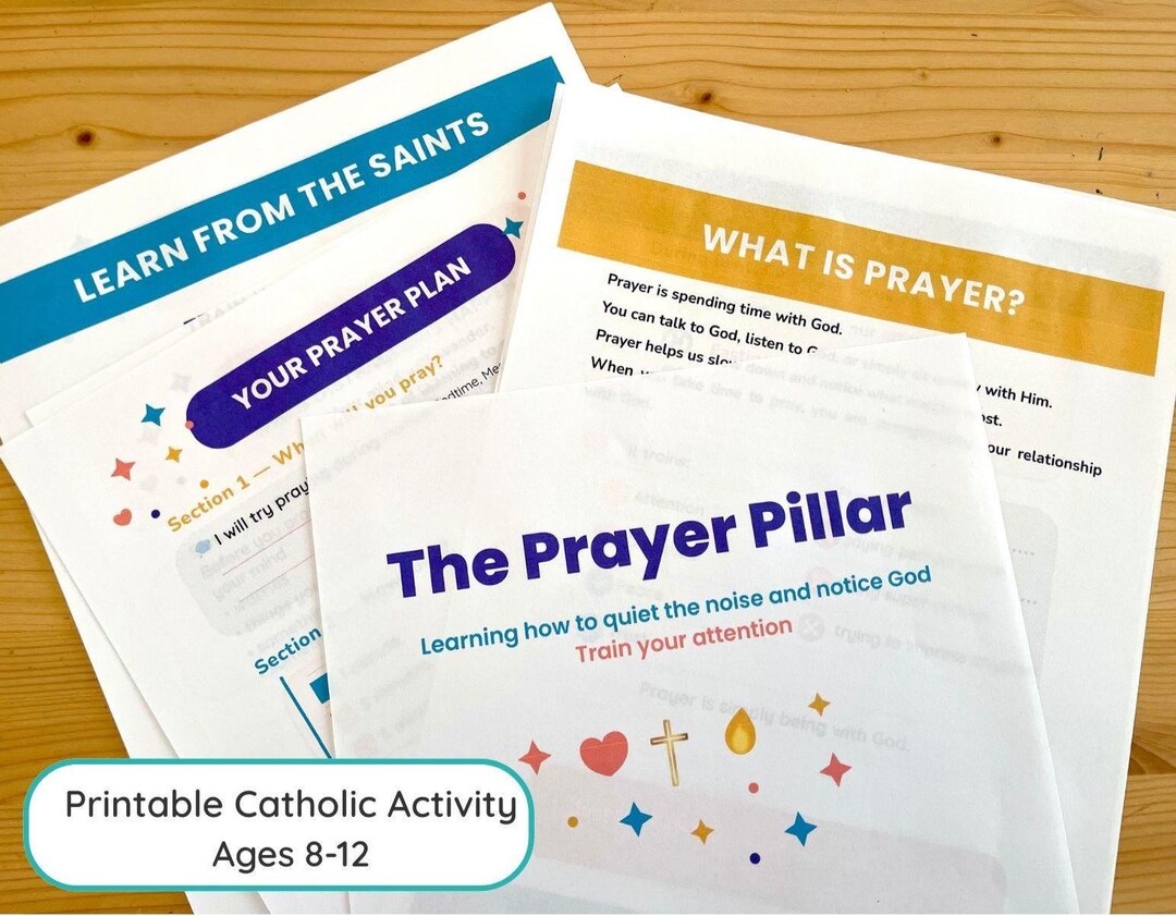 Catholic Prayer Activity for Kids | Faith Formation Worksheet (ages 8 ...