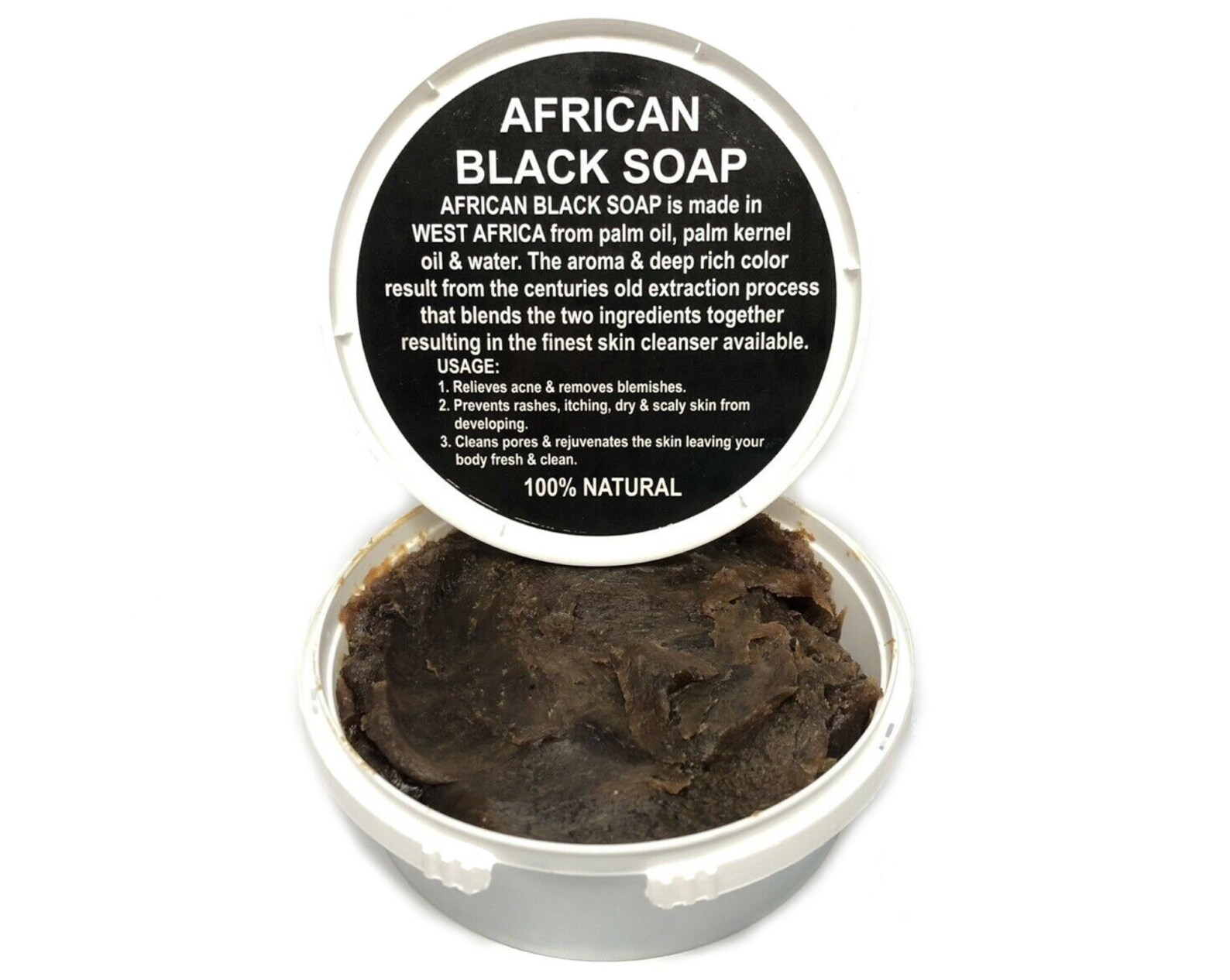Raw African Black Soap Paste 8 Oz 100 Pure And Natural Etsy