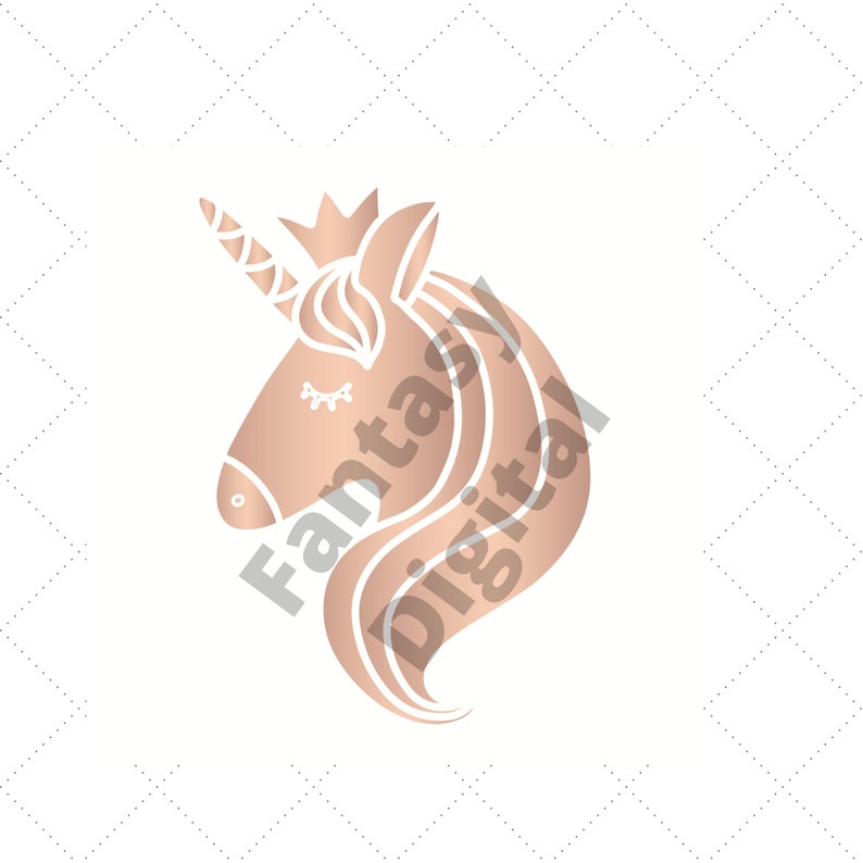 Clip-art Rose Gold Unicorn Clipart Fantasy Transparent - Etsy
