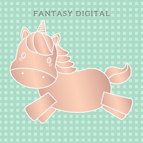 Clip-art Rose Gold Unicorn Clipart Fantasy Transparent - Etsy