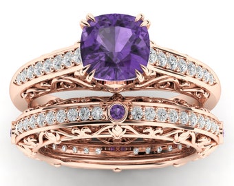 Amethyst Bridal Set - Etsy