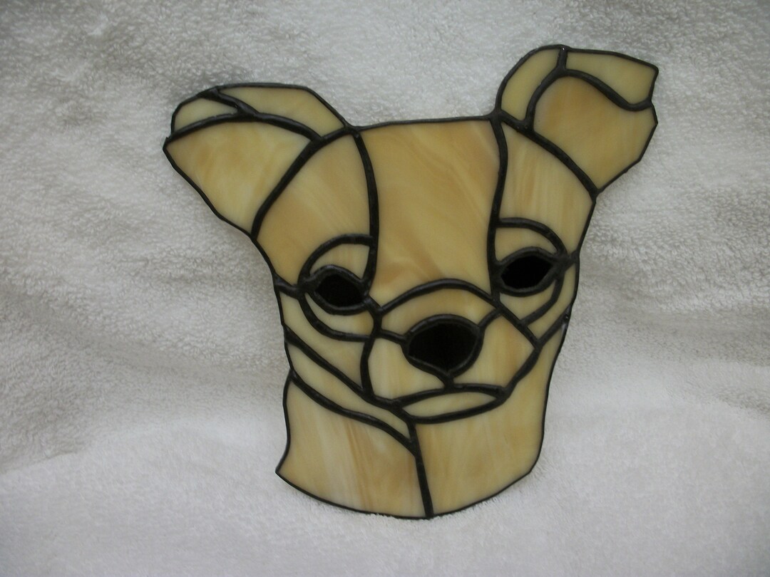 Stained Glass Tan Chihuahua Suncatcher - Etsy