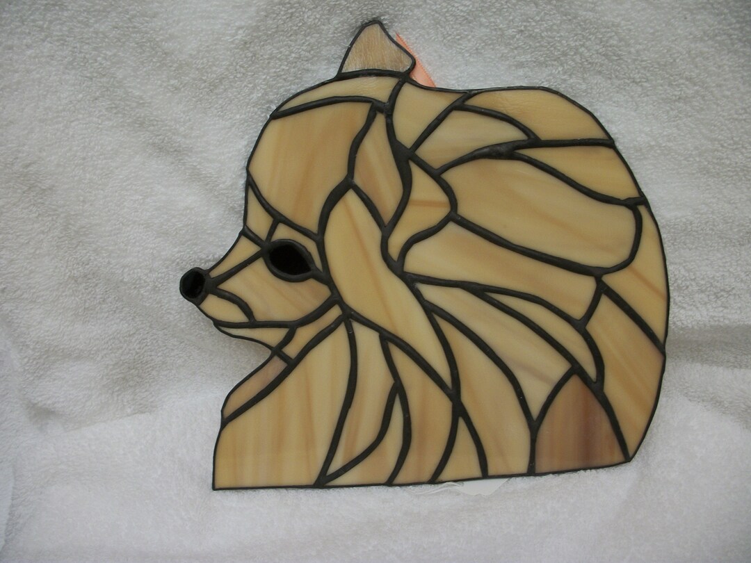 Stained Glass Pomeranian Suncatcher - Etsy